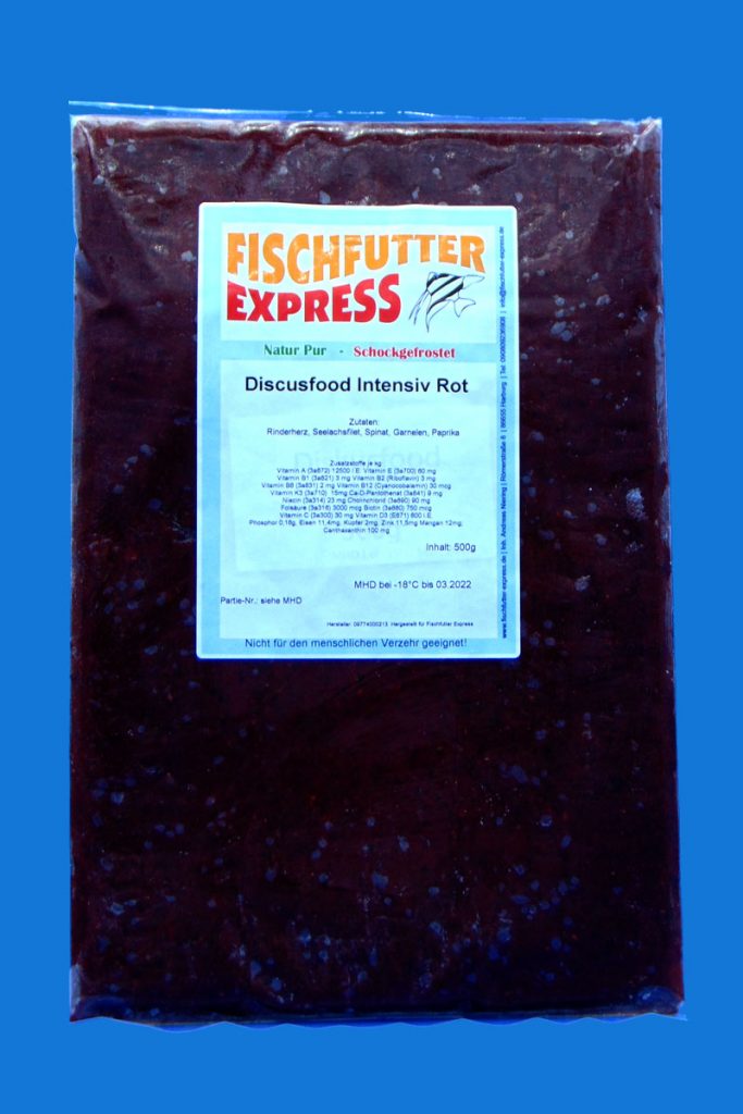 Discusfood - intensiv rot - Frostfutter - fischfutter-express.de