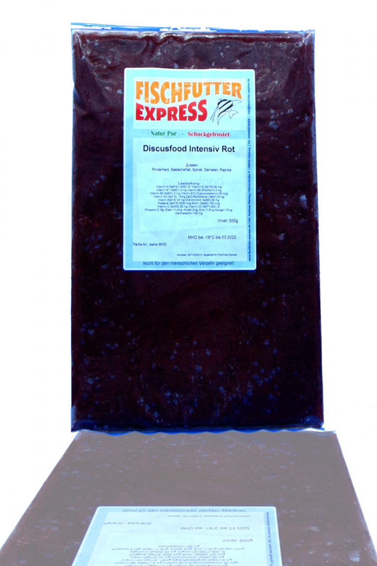 Discusfood - intensiv rot - Frostfutter - fischfutter-express.de